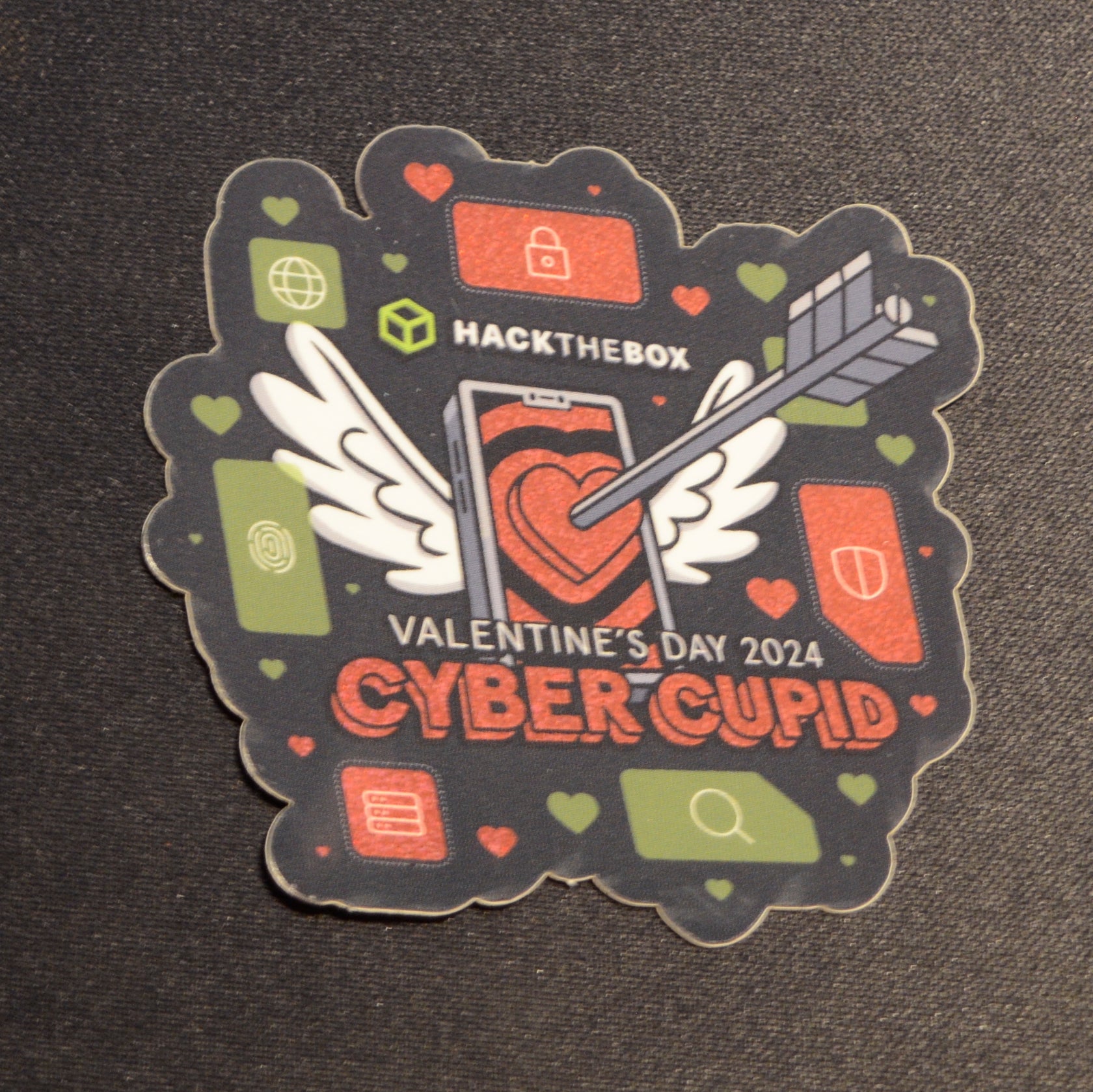 Limited Edition Cyber Cupid Sticker 2024 for Hackers – Hack The Box